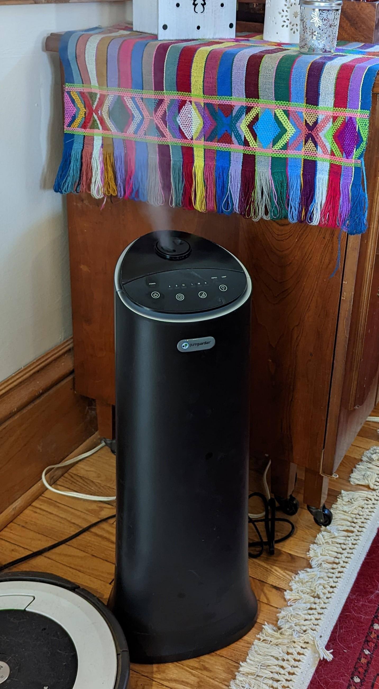 PureGuardian 1.5 Gal. Ultrasonic Cool Mist Humidifier Onyx black ...