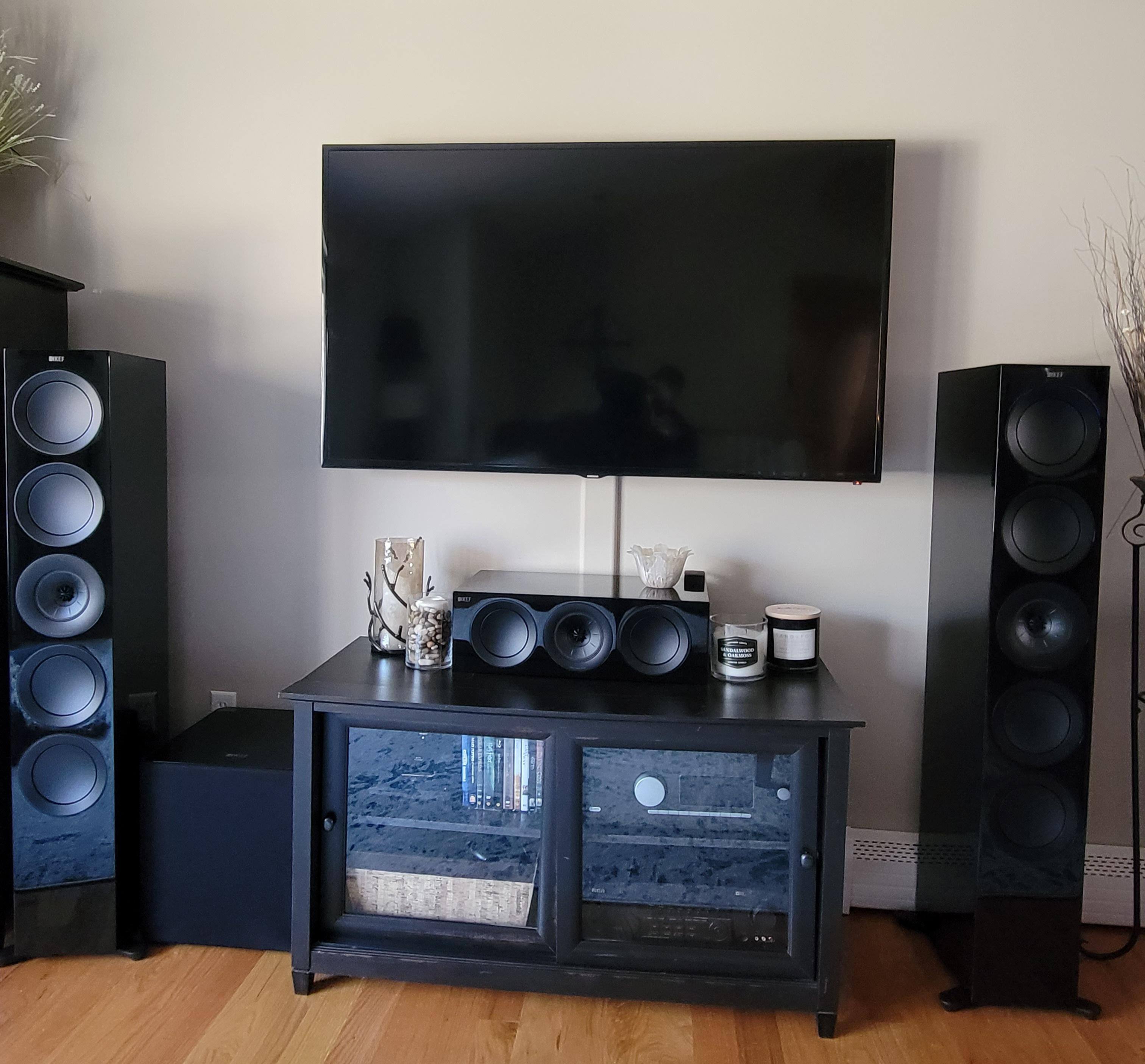 KEF R Series Dual 5 1/4" Passive 3 Way Center Channel Speaker Black Gloss R2C BLACK - Best Buy