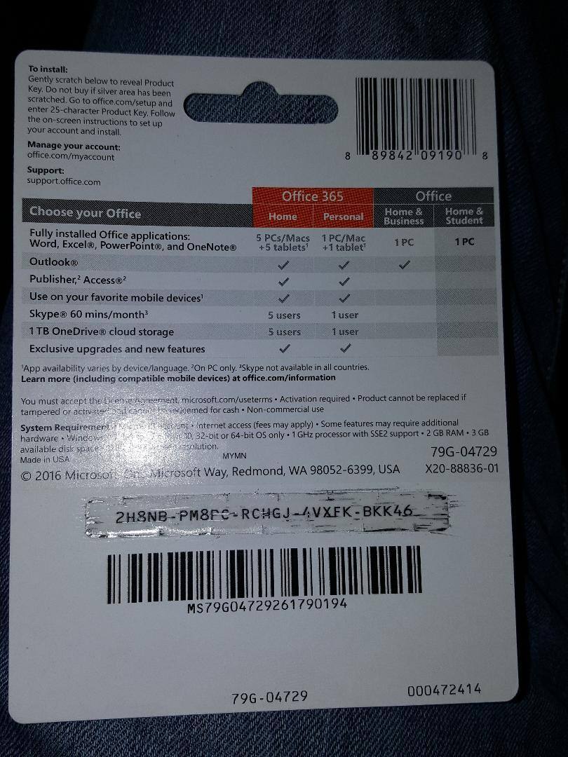 Best Buy: Office Home & Student 2016, 1 PC (Product Key Card) Windows ...