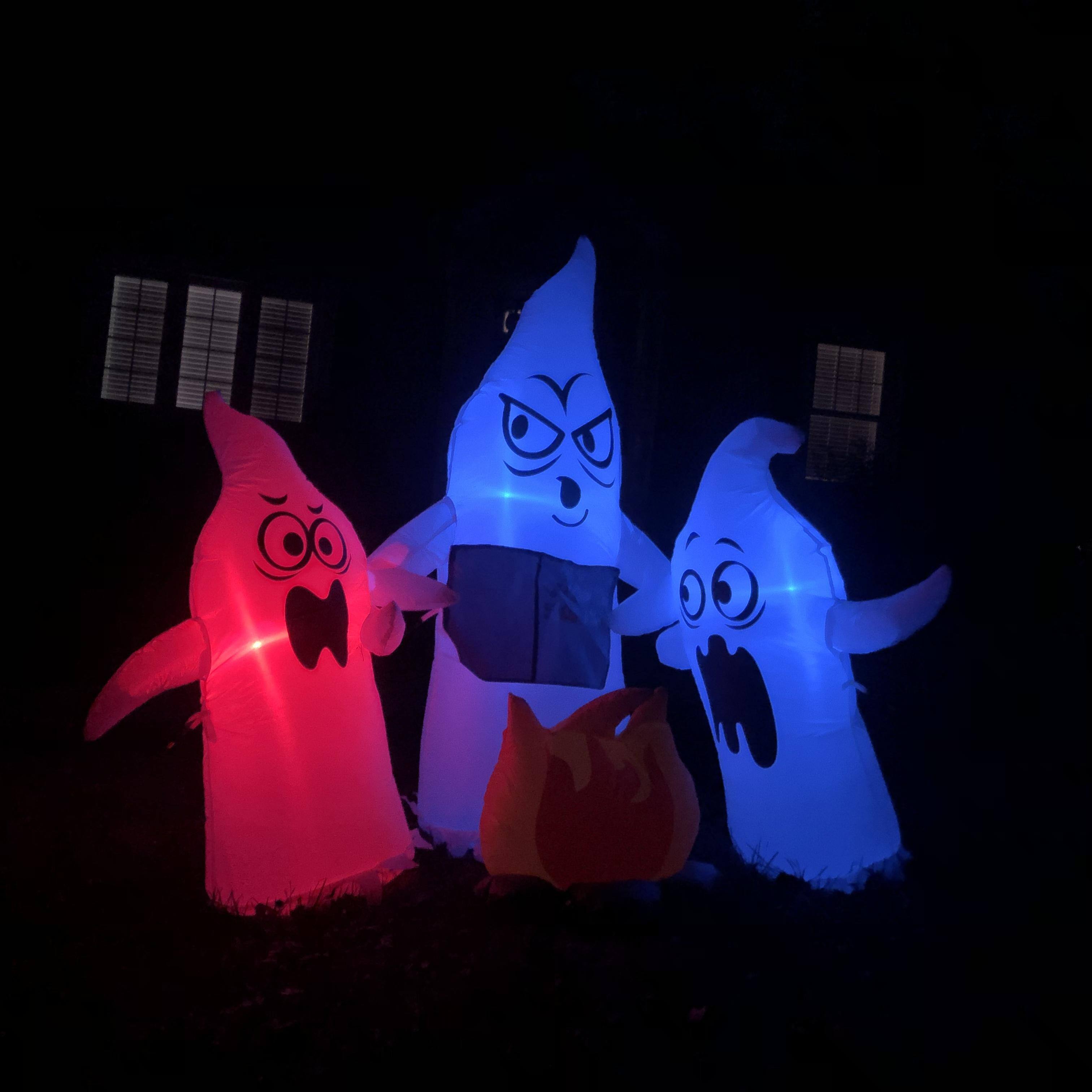 Best Buy: Occasions 5' Inflatable Color Change Ghosts Campfire Scene 96813