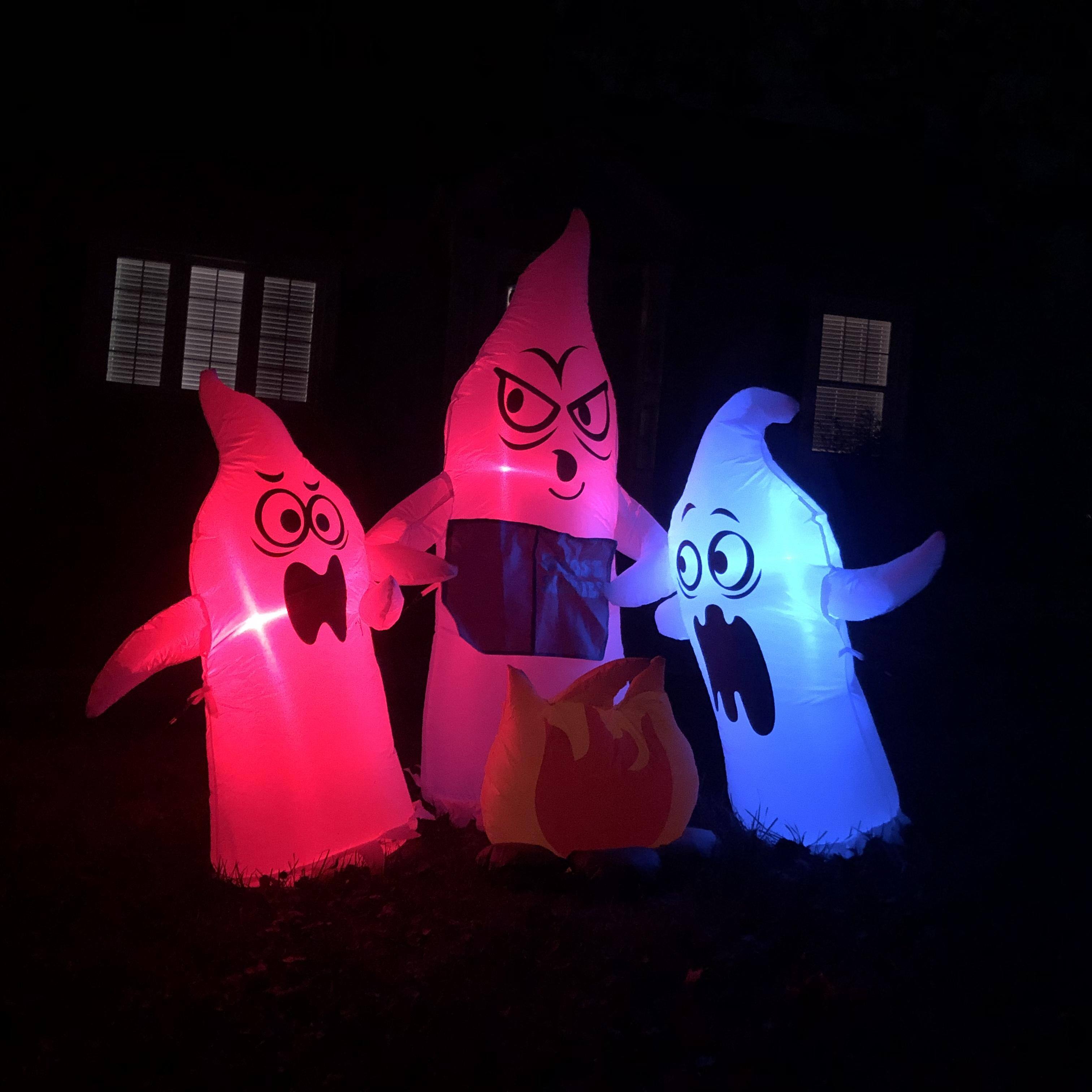Best Buy: Occasions 5' Inflatable Color Change Ghosts Campfire Scene 96813