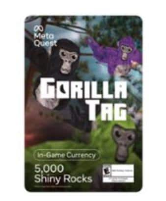 Meta Gorilla Tag: 5000 Shiny Rocks In-Game Currency Gift Card GORILLA ...