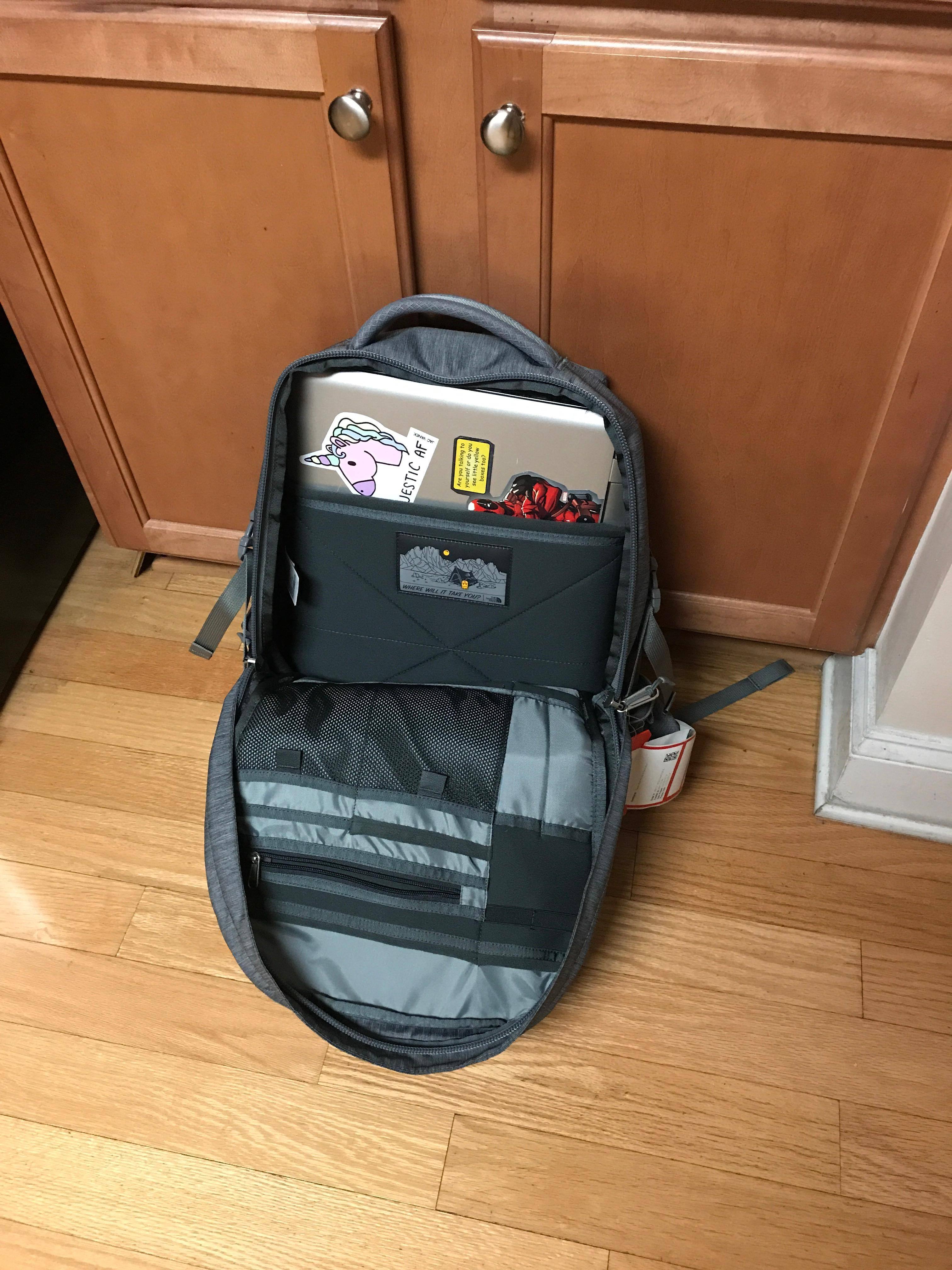 Best Buy: The North Face Mainframe Laptop Backpack Dark Gray Heather ...