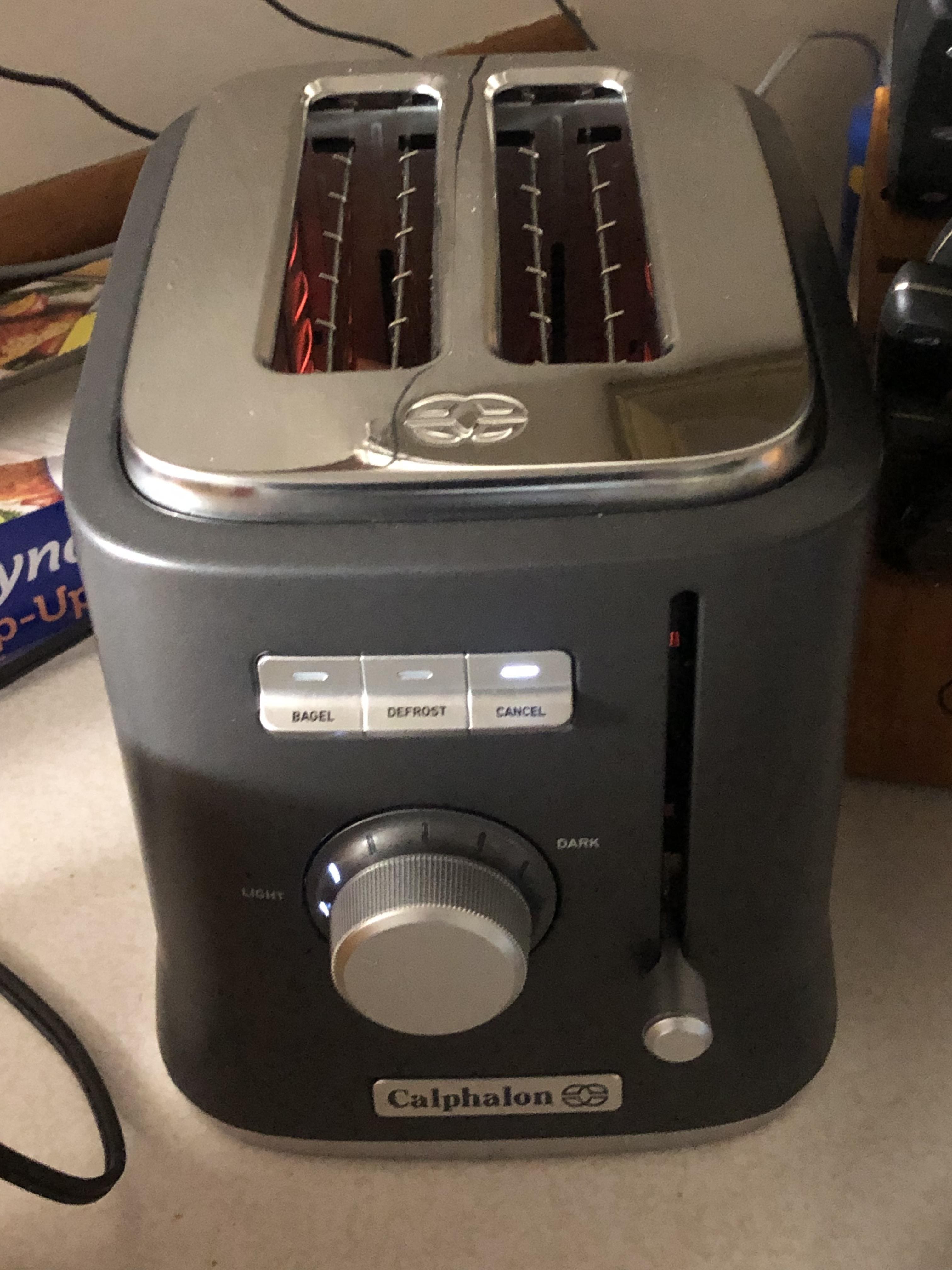 Best Buy: Calphalon 2-Slice Wide-Slot Toaster Gray 2084021