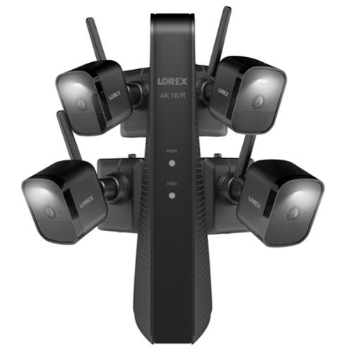 Lorex - 6-Channel 4-Camera Outdoor Wire-Free 4K 1TB NVR Security System ...