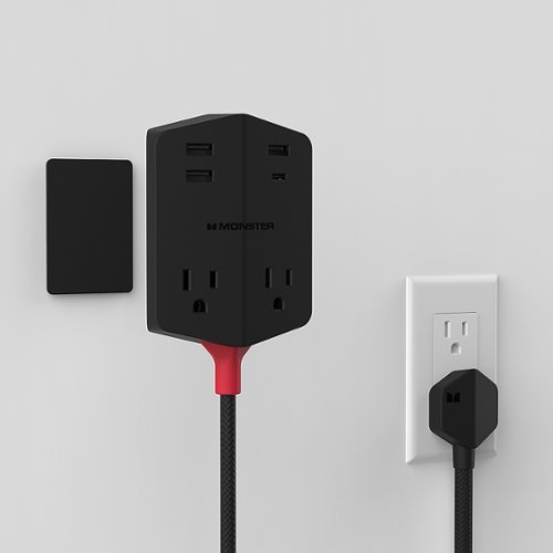 Monster Power Shield: Magnetic Wall Outlet Extender - Black ...