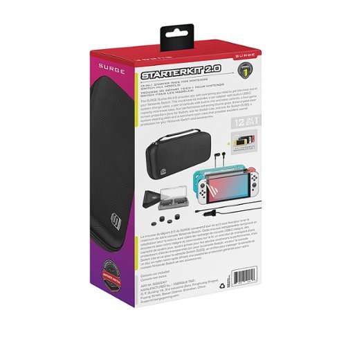 Surge Gaming 12-In-1 Accessory Starter Pack For Nintendo Switch - Multi International Shipping